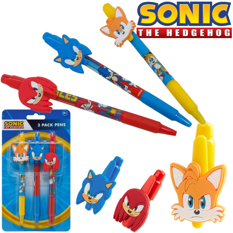 Sega Ballpoint Pens with Sonic the Hedgehog, Miles Prower Tails and ...