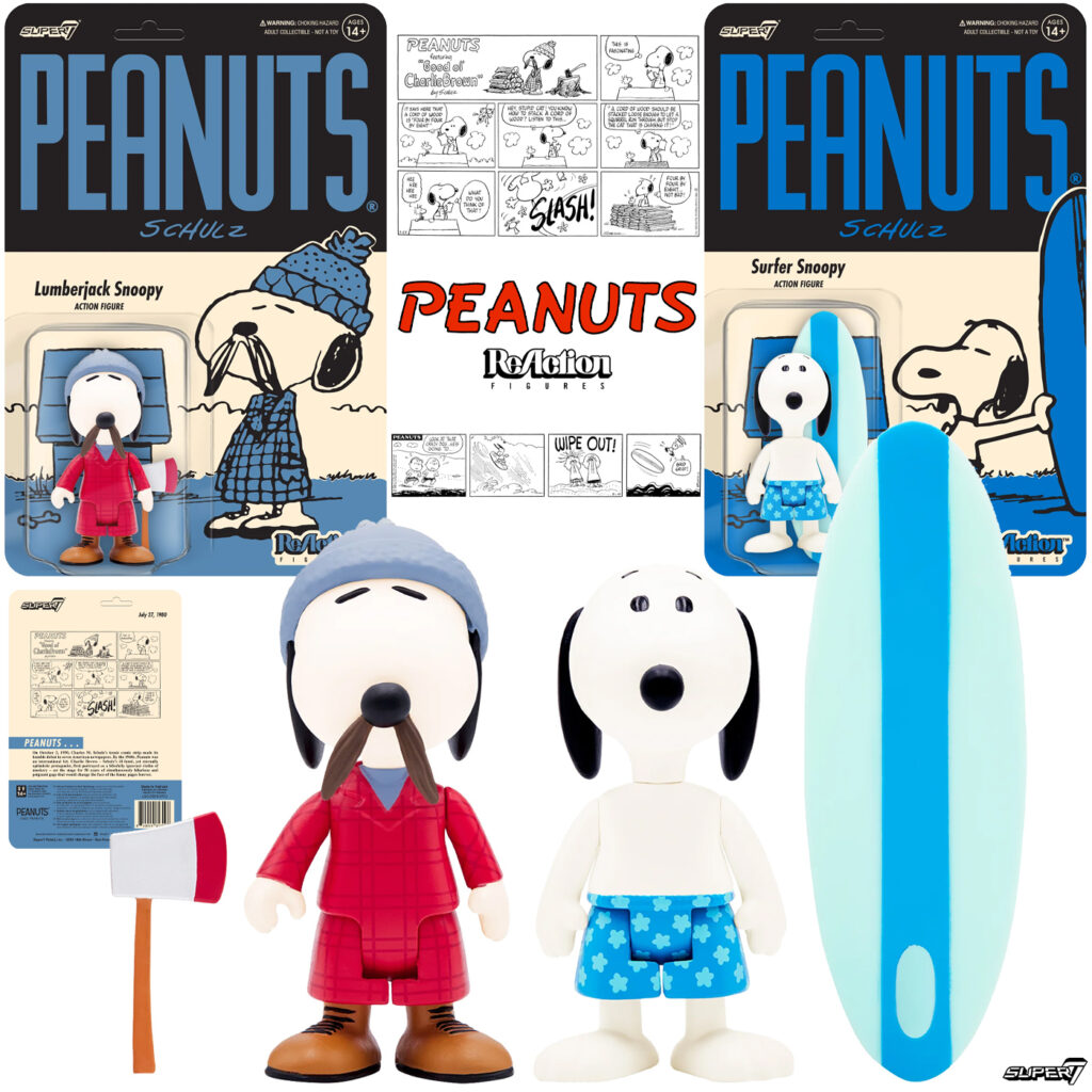 Peanuts ReAction with Snoopy Surfer and Snoopy Lumberjack « Toy Blog