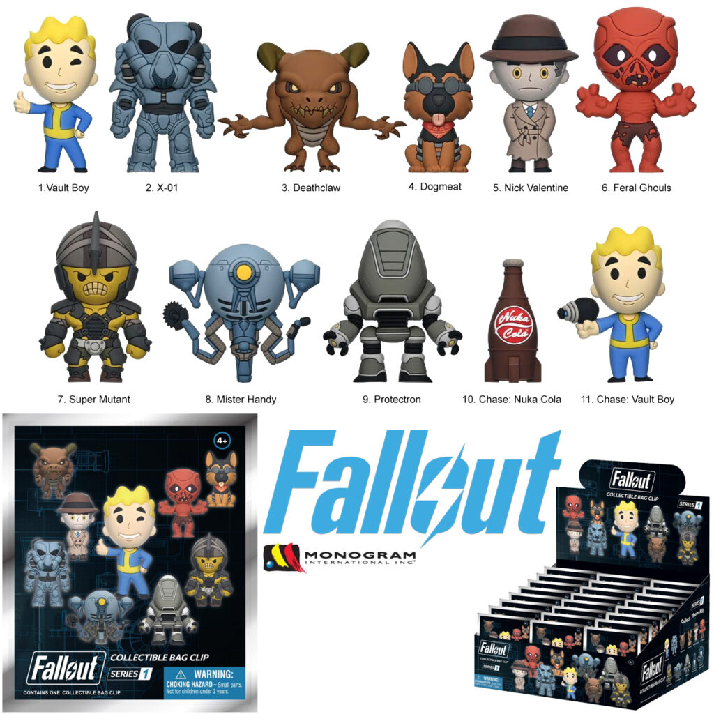 Fallout 3D Figural Bag Clips (Blind-Bag) Keychains « Toy Blog